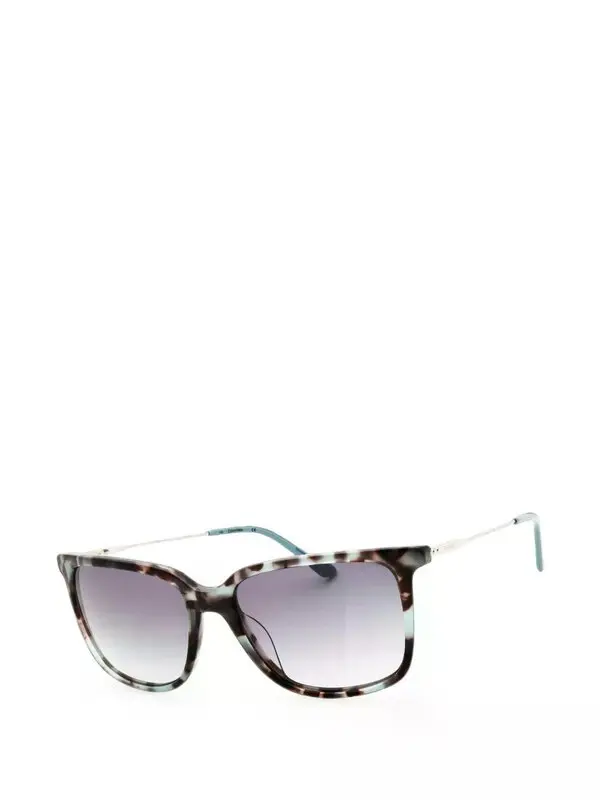 Calvin Klein Tortoiseshell-effect Rectangle-frame Sunglasses
