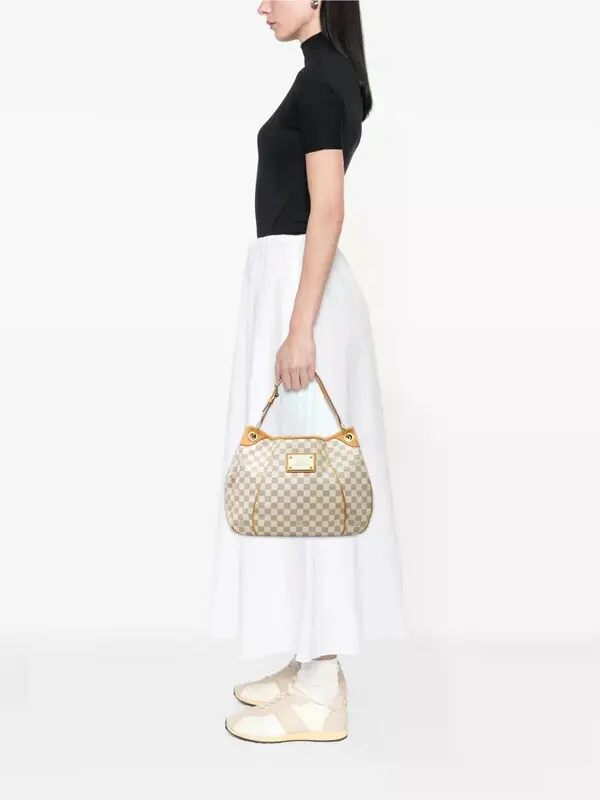 LOUIS VUITTON 2009 Damier Azur Galliera Pm Shoulder Bag - White