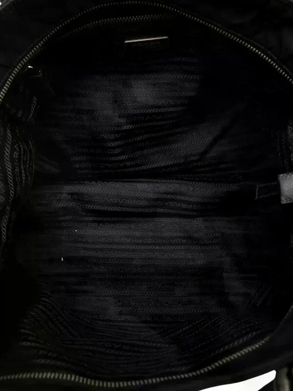 Prada 2013-2026 Saffiano Trimmed Tessuto Tote Bag