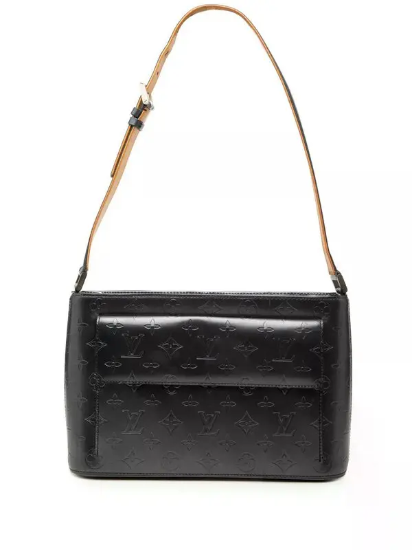 LOUIS VUITTON 2002 Monogram Mat Alston Shoulder Bag - Blue
