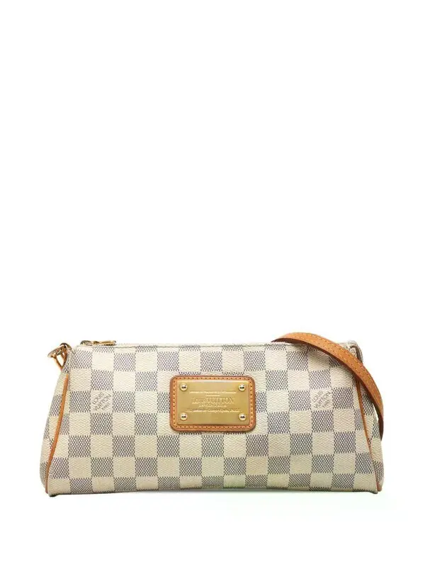LOUIS VUITTON 2010 Damier Azur Eva Satchel - White