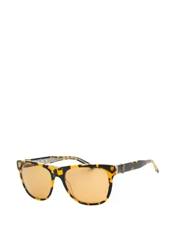 Guess Tortoiseshell Effect Oval-frame Sunglasses - Brown