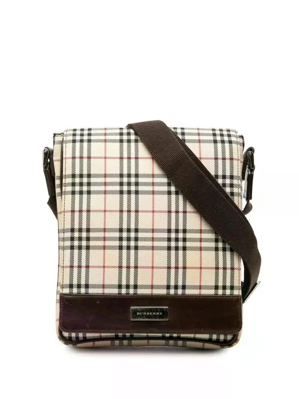 Burberry 2000-2017 House Check Canvas Flap Crossbody Bag - Neutrals