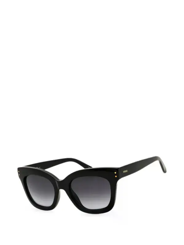 Fossil Cat Eye Sunglasses With Gold Tone Stud Detailing - Black