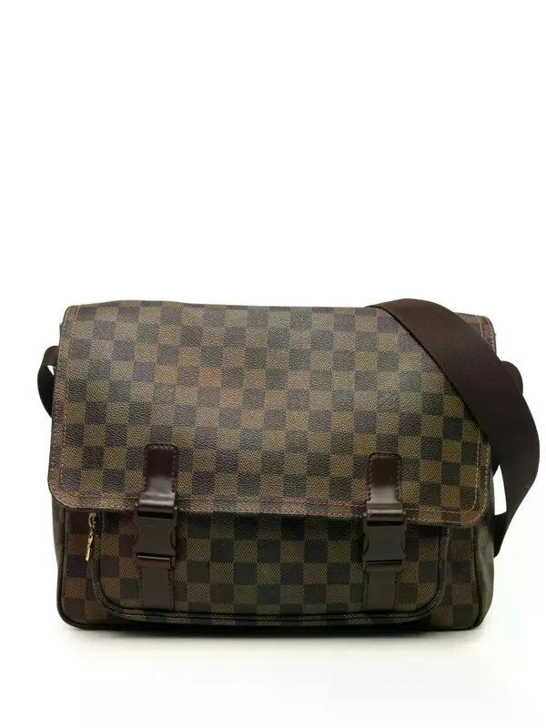 LOUIS VUITTON 2006 Damier Ebene Melville Crossbody Bag - Brown