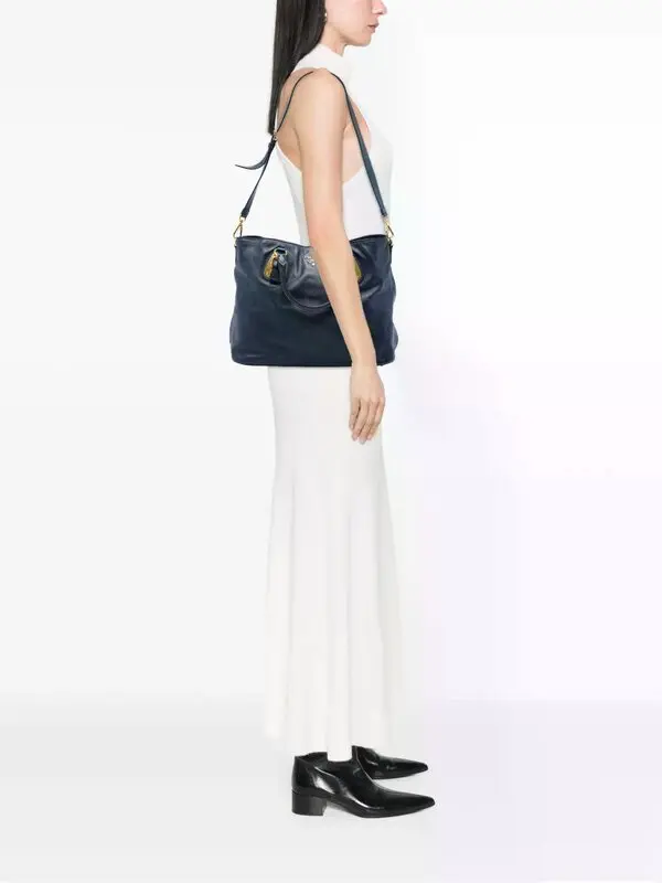 Prada Soft Calfskin Open Convertible Shopping Tote Satchel - Blue