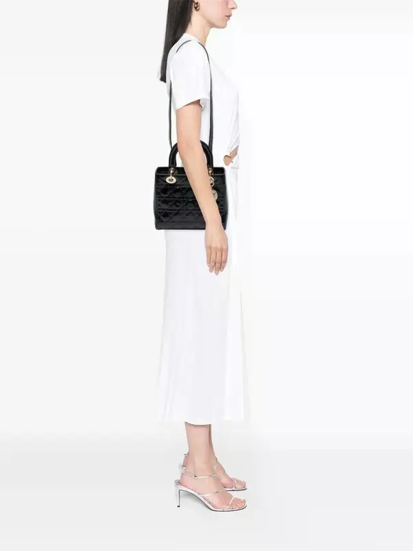 Dior 2014 Medium Patent Cannage Lady Satchel