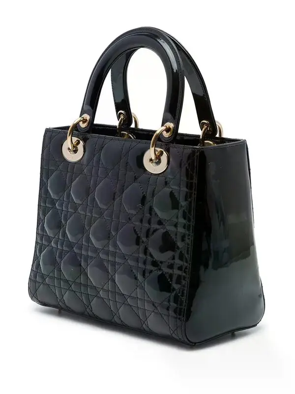 Dior 2014 Medium Patent Cannage Lady Satchel