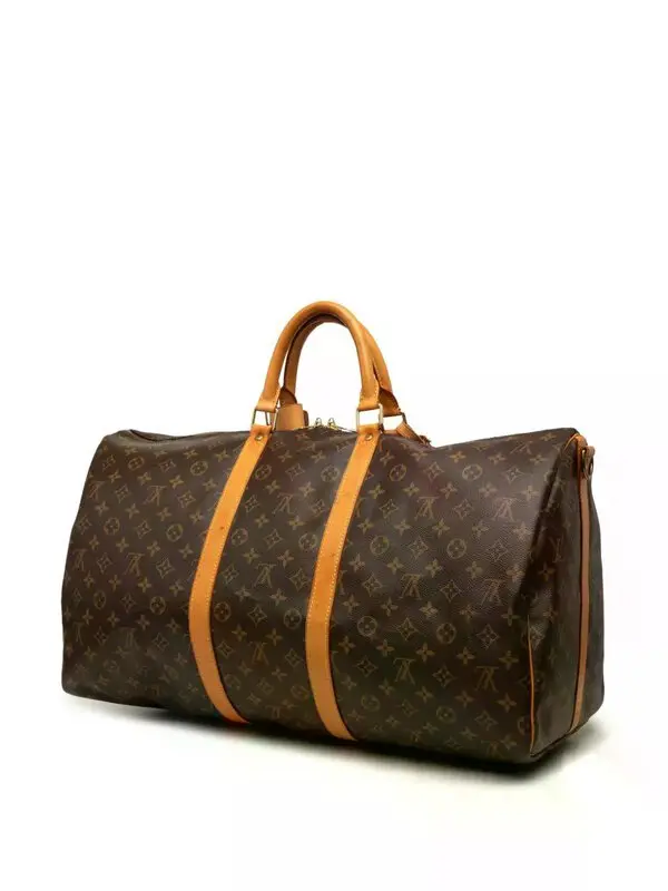 LOUIS VUITTON 2005 Monogram Keepall Bandouliere 55 Travel Bag
