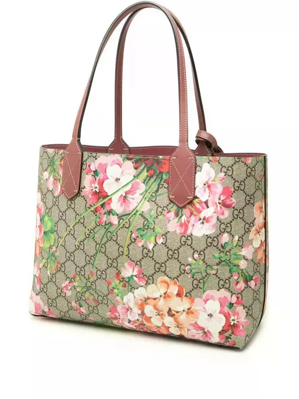 Gucci 2000-2015 Small Gg Supreme Blooms Reversible Tote Bag
