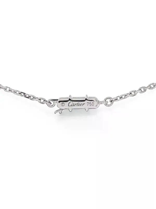 Cartier C Heart De Pendant 18k White Gold With Pave Diamonds Necklace - Silver