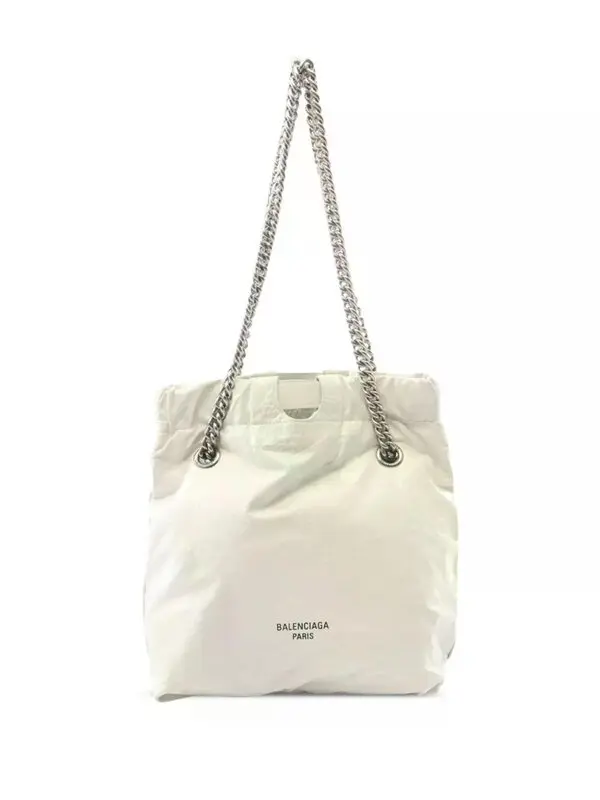 Balenciaga 2015-2026 Small Leather Crush Tote Bag - Blue