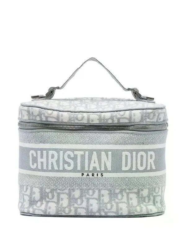 Dior 2020 Oblique Canvas Diortravel Case Vanity Bag - Grey