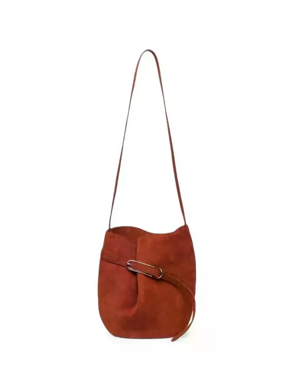 LIFFNER Belted Suede Bucket Bag