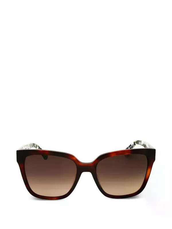 Kate Spade New York Tortoiseshell-effect Rectangle Frame Sunglasses - Brown