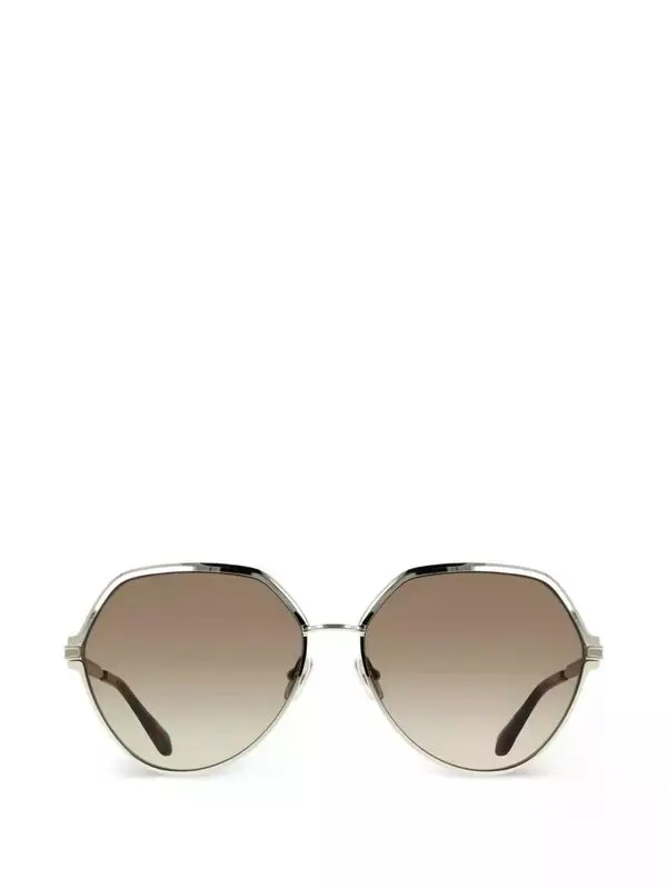 FERRAGAMO Gancini Geometric-frame Sunglasses