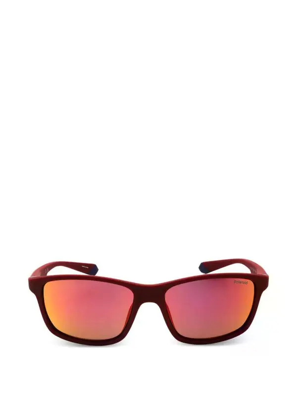 POLAROID Rectangle Frame Sunglasses - Red