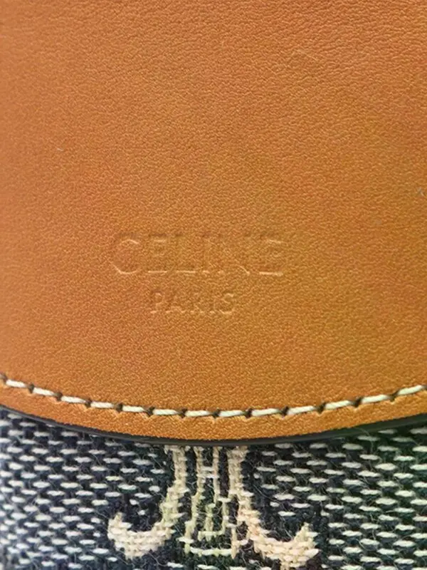 Celine 2000-2026 Large Canvas Triomphe Lulu Shoulder Bag - Blue