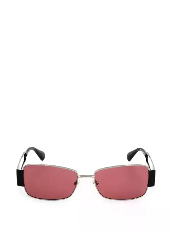 MAX&CO. Rectangle-frame Cut-out Sunglasses - Silver
