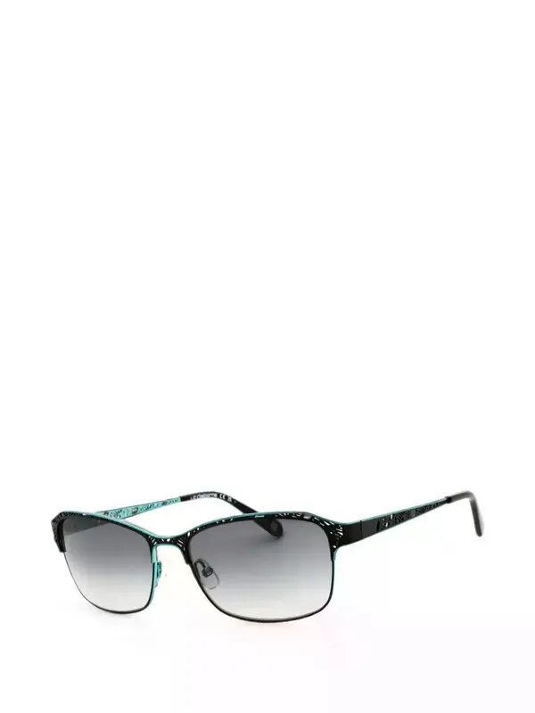 LIZ CLAIBORNE Rectangle-frame Sunglasses - Black