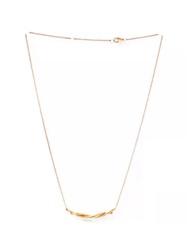 Cartier Entrelaces Pendant 18k Rose Gold Necklace - Pink