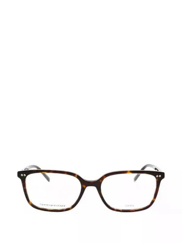 Tommy Hilfiger Tortoiseshell-effect Rectangle-frame Glasses