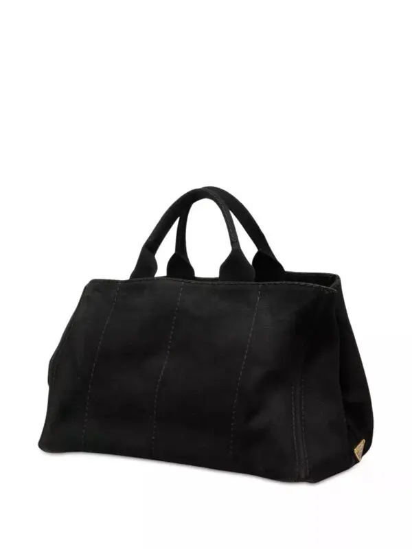 Prada 2013-2026 Large Canvas Canapa Logo Tote Satchel