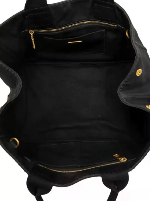 Prada 2013-2026 Large Canvas Canapa Logo Tote Satchel
