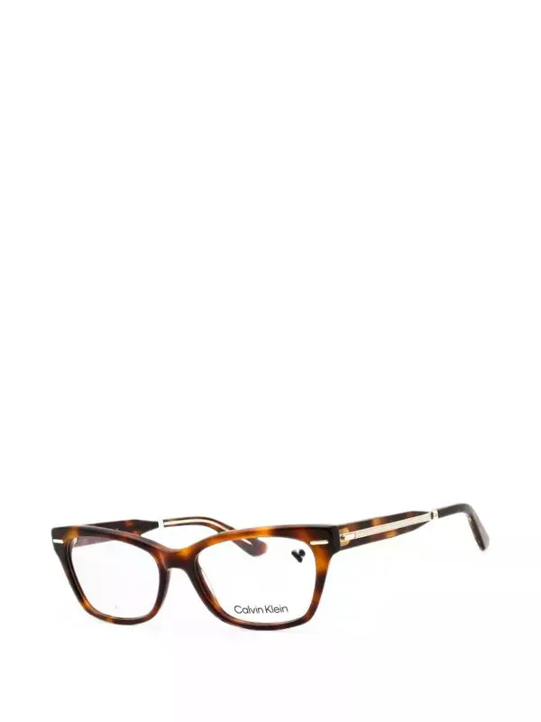 Calvin Klein Tortoiseshell Cat-eye Glasses