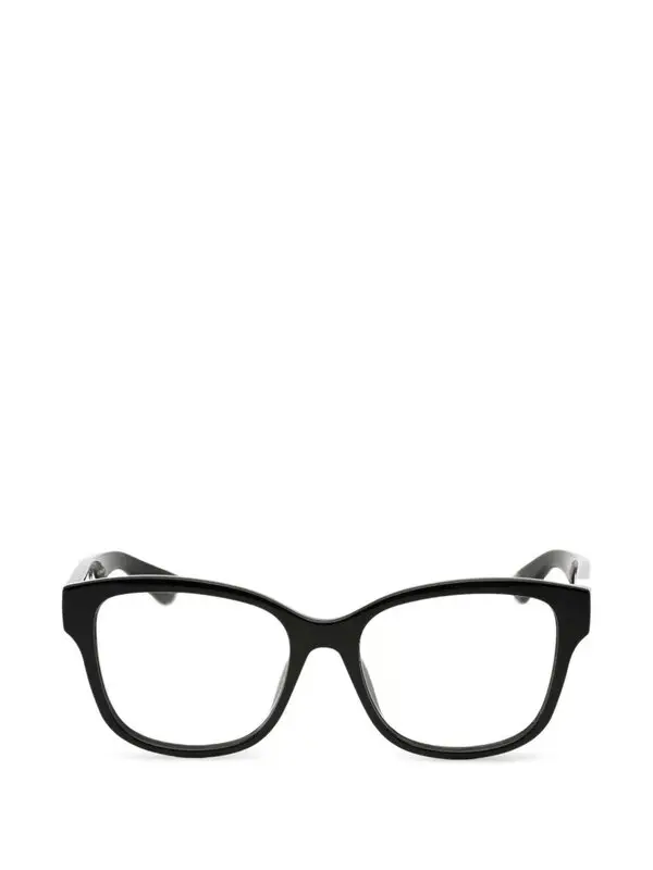 Gucci Square Frame Eyeglasses With Logo Detail - Black