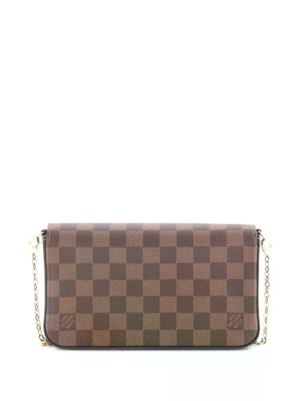 LOUIS VUITTON Felicie Pochette Damier Crossbody Bag - Brown
