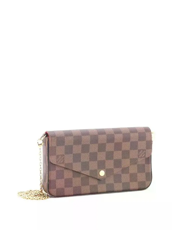 LOUIS VUITTON Felicie Pochette Damier Crossbody Bag - Brown
