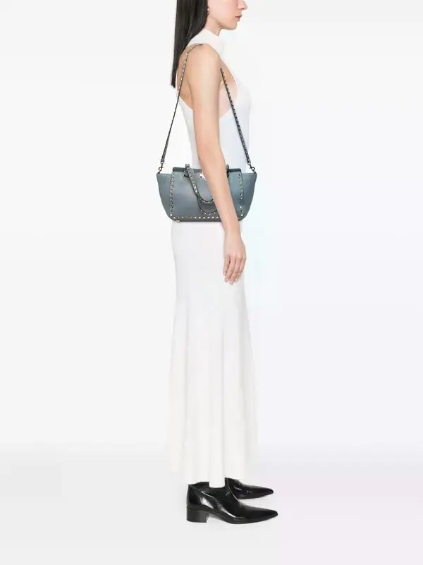Valentino Garavani 2000-2017 Small Leather Rockstud Trapeze Satchel