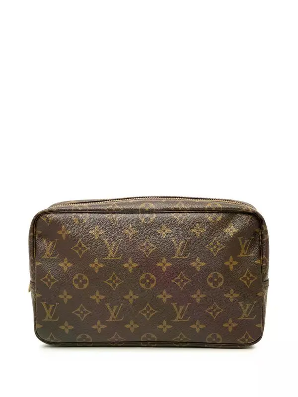 LOUIS VUITTON 1988 Monogram Trousse Toilette 28 Clutch Bag - Brown