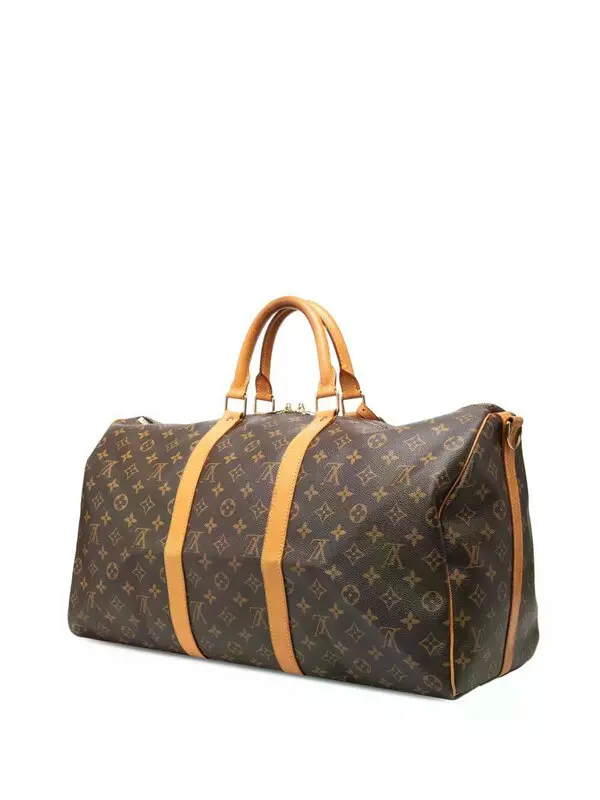 LOUIS VUITTON 2005 Monogram Keepall Bandouliere 50 Travel Bag