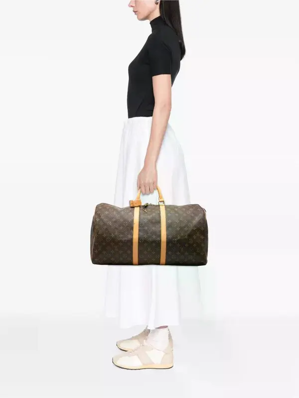 LOUIS VUITTON 2002 Monogram Keepall 55 Travel Bag