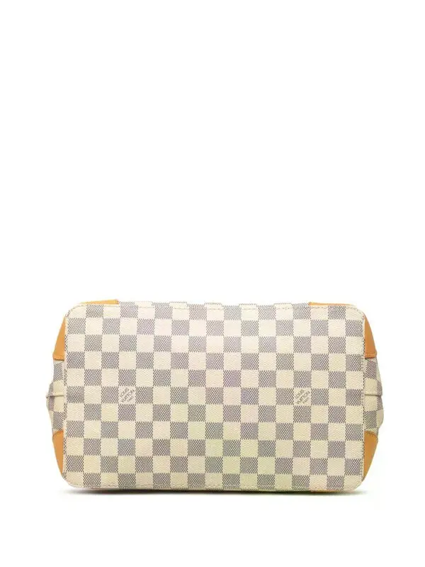 LOUIS VUITTON 2008 Damier Azur Hampstead Pm Tote Bag - White