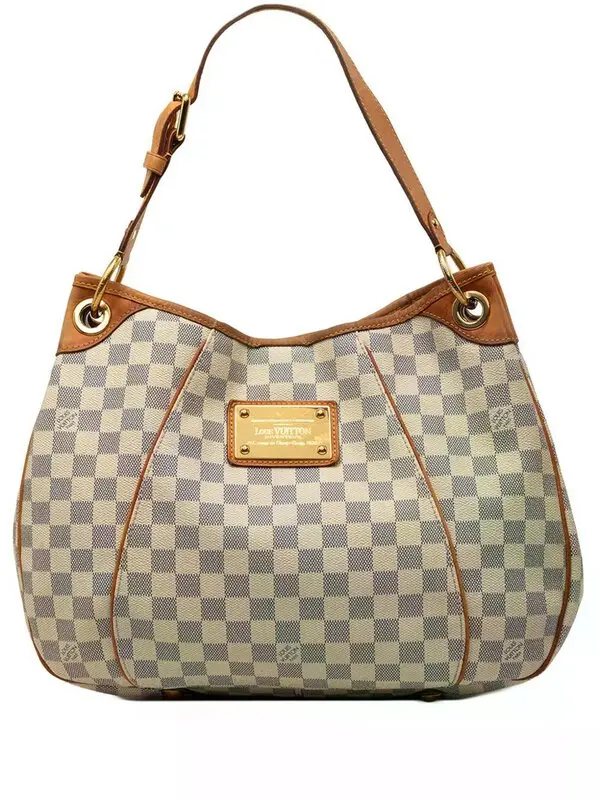 LOUIS VUITTON 2010 Damier Azur Galliera Pm Shoulder Bag - White