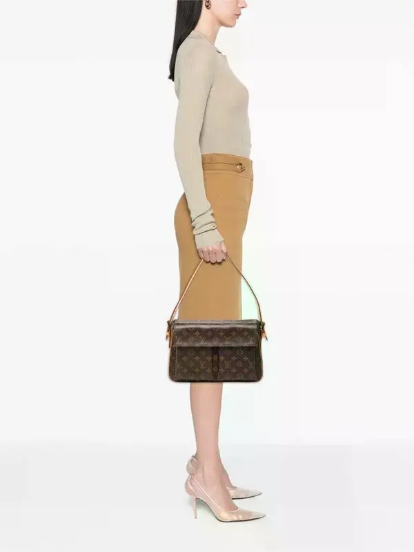 LOUIS VUITTON 2003 Monogram Viva Cite Gm Shoulder Bag - Brown