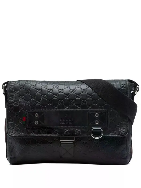 Gucci 2016-2026 Guccissima Web Crossbody Bag - Black