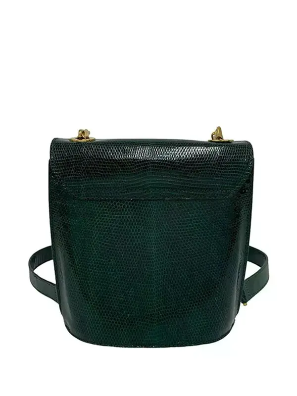 Celine 20th Century Lizard Embossed Leather Crossbody Bag