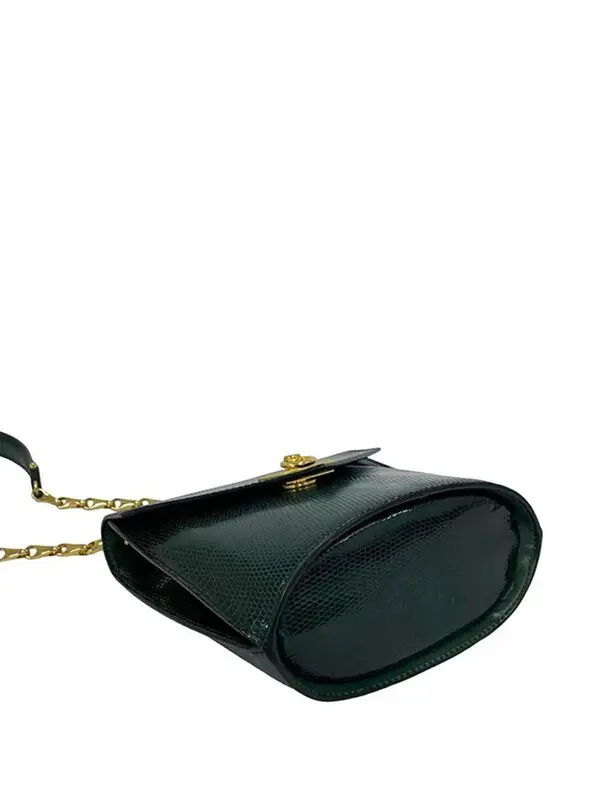 Celine 20th Century Lizard Embossed Leather Crossbody Bag
