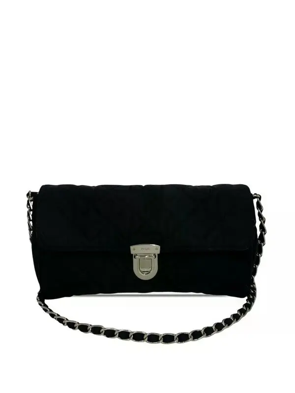 Prada 2000-2010 Tessuto Impuntu Crossbody Bag - Black