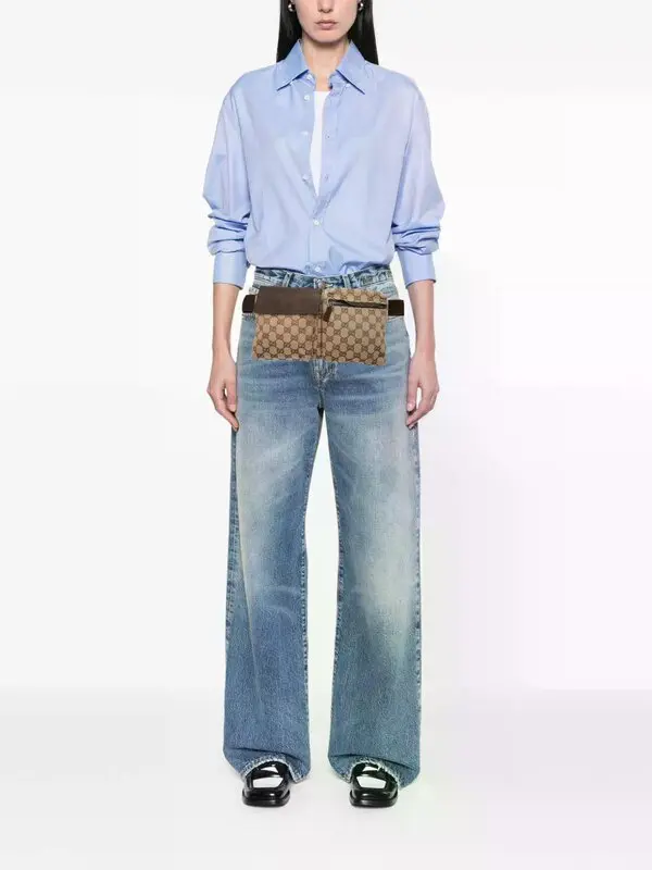 Gucci 2000-2015 Gg Canvas Double Pocket Belt Bag