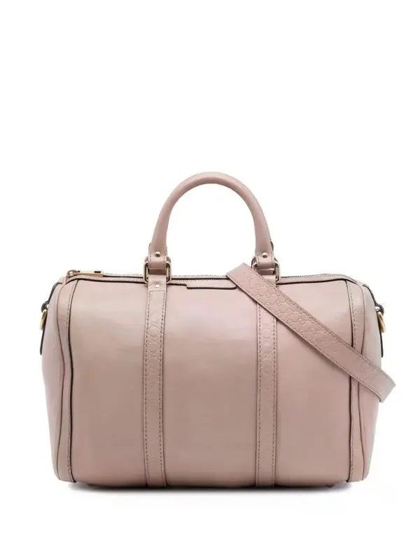 Gucci 2016-2026 Medium Microguccissima Trimmed Calfskin Joy Boston Bag Satchel - Brown