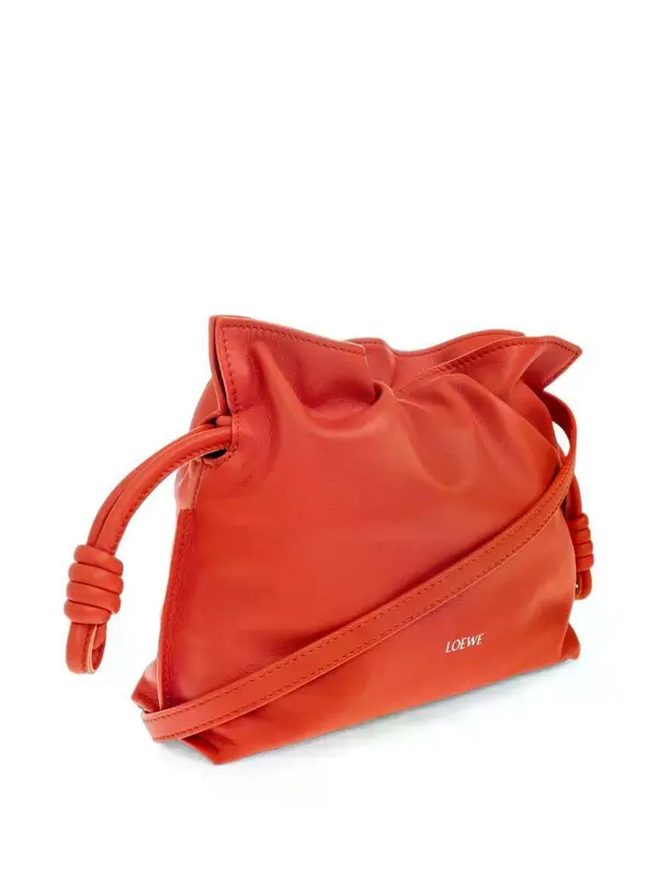 Loewe Mini Flamenco Leather Clutch Bag - Orange
