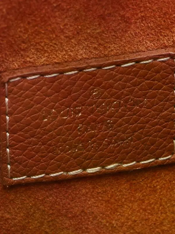 LOUIS VUITTON Grained Calfskin Hobo Bag - Brown