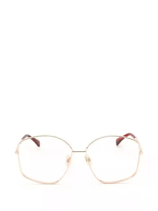 Max Mara Oversized Geometric Eyeglasses - Gold