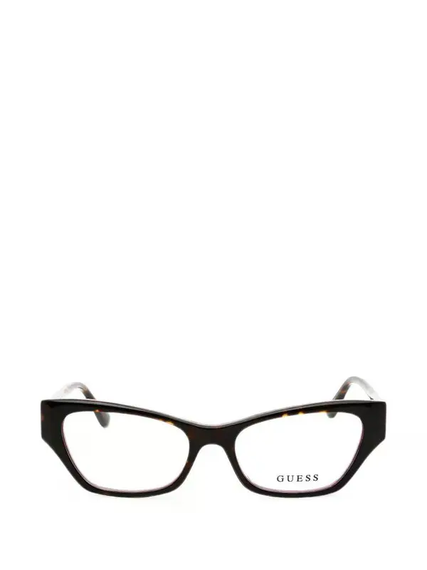 Guess Tortoiseshell-effect Cat-eye Glasses - Brown