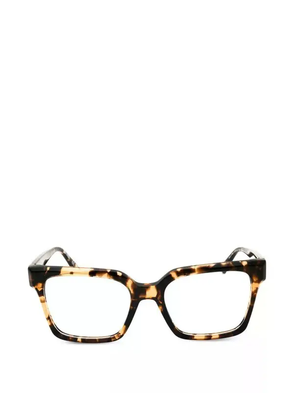 HARLEY-DAVIDSON Tortoiseshell-effect Rectangle Full Rim Eyeglasses - Brown